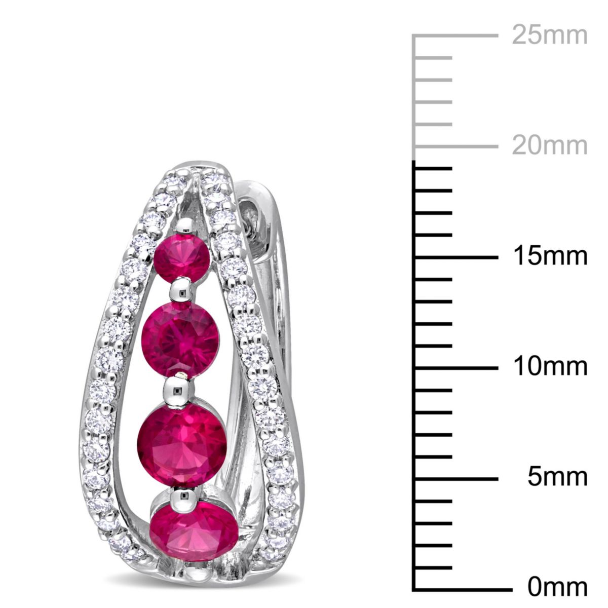 Belk & Co. Lab Created 1/2 ct. t.w. Lab Grown Diamond and Created Ruby ...
