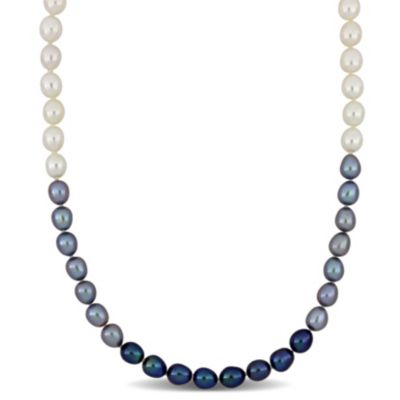 Belk & Co. 6-7mm Multi-Color Freshwater Cultured Pearl Necklace with ...