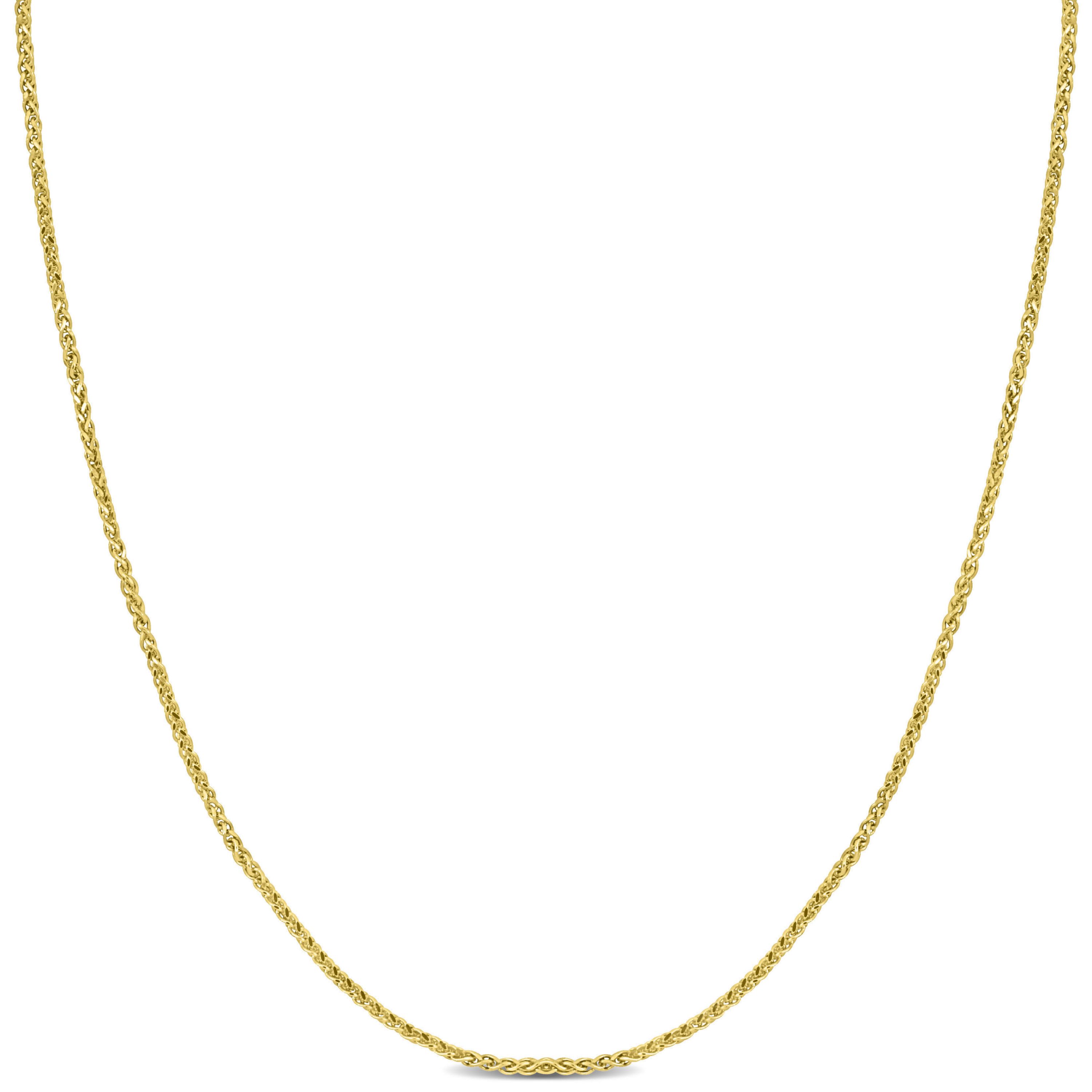 Belk & Co. 0.85mm Wheat Link Chain Necklace in 10K Yellow Gold | Belk