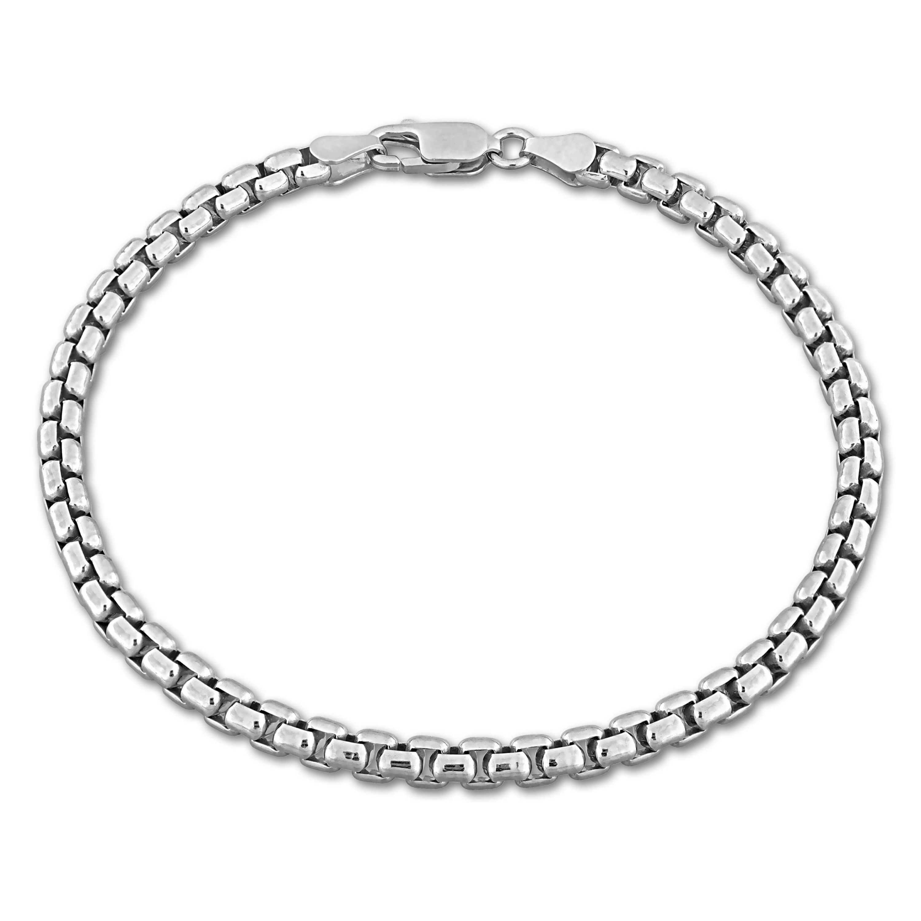Belk & Co. 3.70mm Box Link Bracelet in Sterling Silver | Belk
