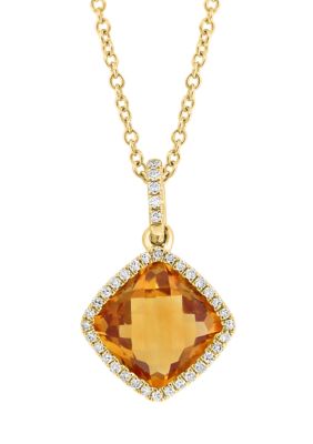 Le Vian® 1 10 Ct T W Diamond And Freshwater Pearl Pendant Necklace In