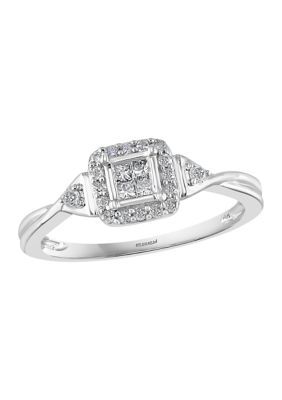 Effy® 1/4 ct. t.w. Diamond Ring in Sterling Silver | belk