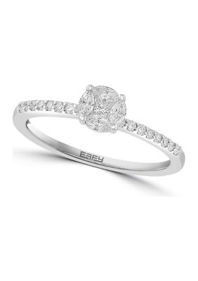 Effy® 1/3 ct. t.w. Diamond Ring in 18K White Gold | belk