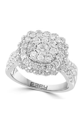 Effy® Lab Grown Silver Lab Diamond Ring | belk