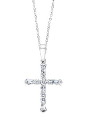 Effy® Pavé Diamond Cross Necklace | belk