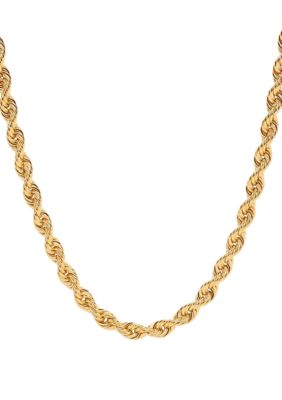 Belk & Co. 10k Yellow Gold 24 Inch Seamless Tube Round Wire Rope ...