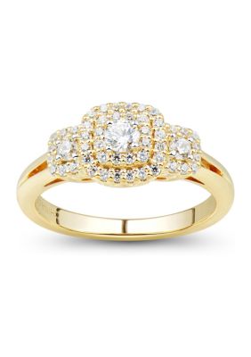 Belk & Co. Opal & Diamond Ring in 10K Yellow Gold | belk