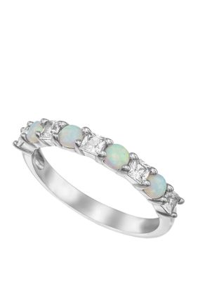 Belk & Co. 3/4 ct. t.w. Lab Created Opal and Lab Created White Sapphire ...