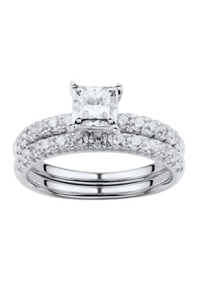 Belk & Co. 1 ct. t.w. Diamond Bridal Ring Set in 10K White Gold | belk