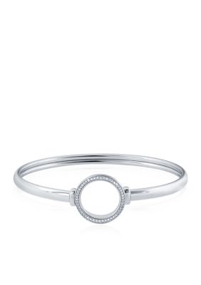 Belk & Co. 1/6 ct. t.w. Diamond Circle Bangle in Sterling Silver | belk