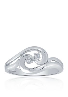 Belk & Co. 0.04 ct. t.w. Diamond Swirl Ring in Sterling Silver | belk