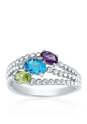 Belk & Co. Multi Stone Ring in Sterling Silver | belk