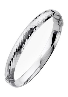 Belk & Co. 10 Millimeter Tube Hong Bangle Bracelet in Sterling Silver ...