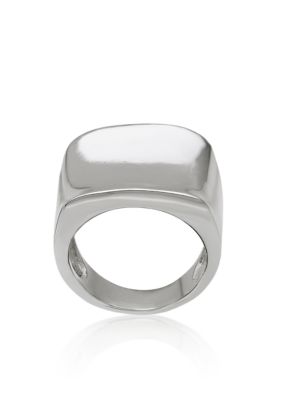 Belk & Co. Sterling Silver Concave Square Ring | belk