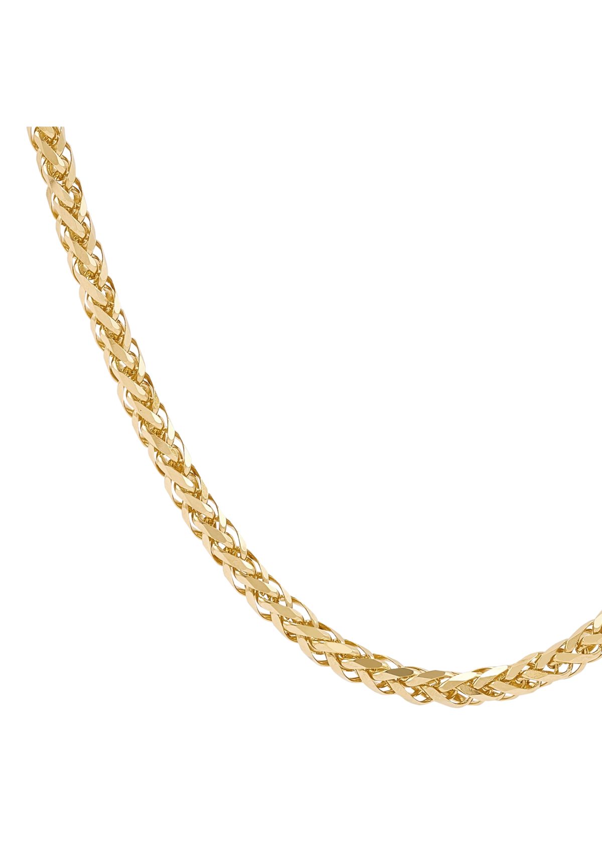 Belk & Co. Solid Square Wheat Chain in 10K Yellow Gold | Belk