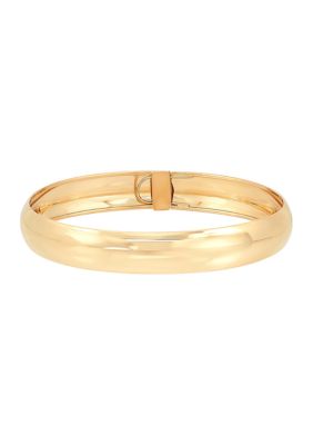 Belk & Co. Flex Oval Bangle Bracelet in 10K Yellow Gold | belk