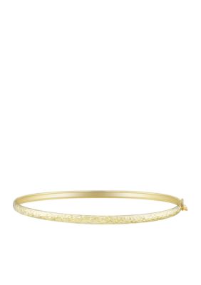 Belk & Co. Oval Flex Bangle Bracelet in 10k Yellow Gold | belk