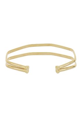 Belk & Co. Freshwater Pearl & White Topaz Bangle in Sterling Silver ...