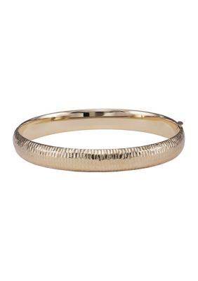 Belk & Co. Hing Bangle Bracelet in 10K Yellow Gold | belk