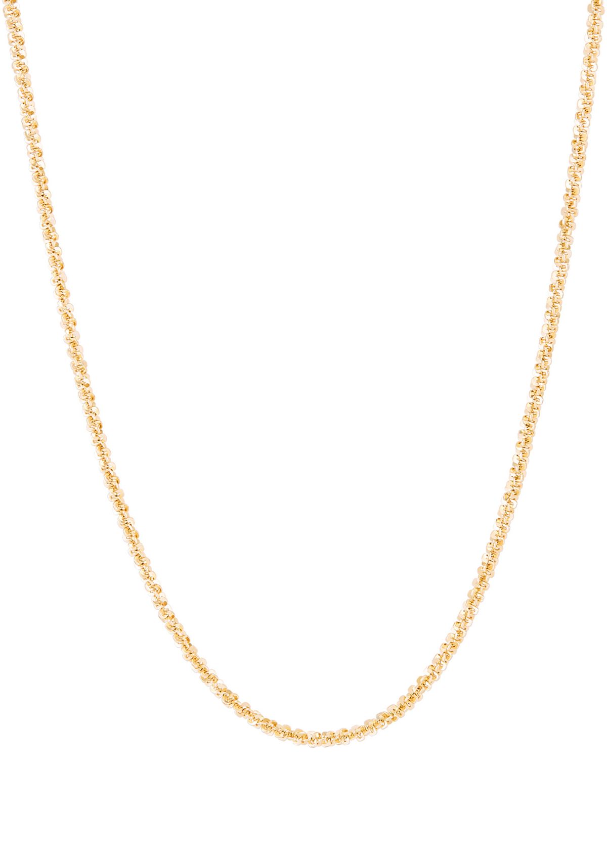 Belk & Co. Rock Chain Necklace in Gold Over Sterling Silver | Belk