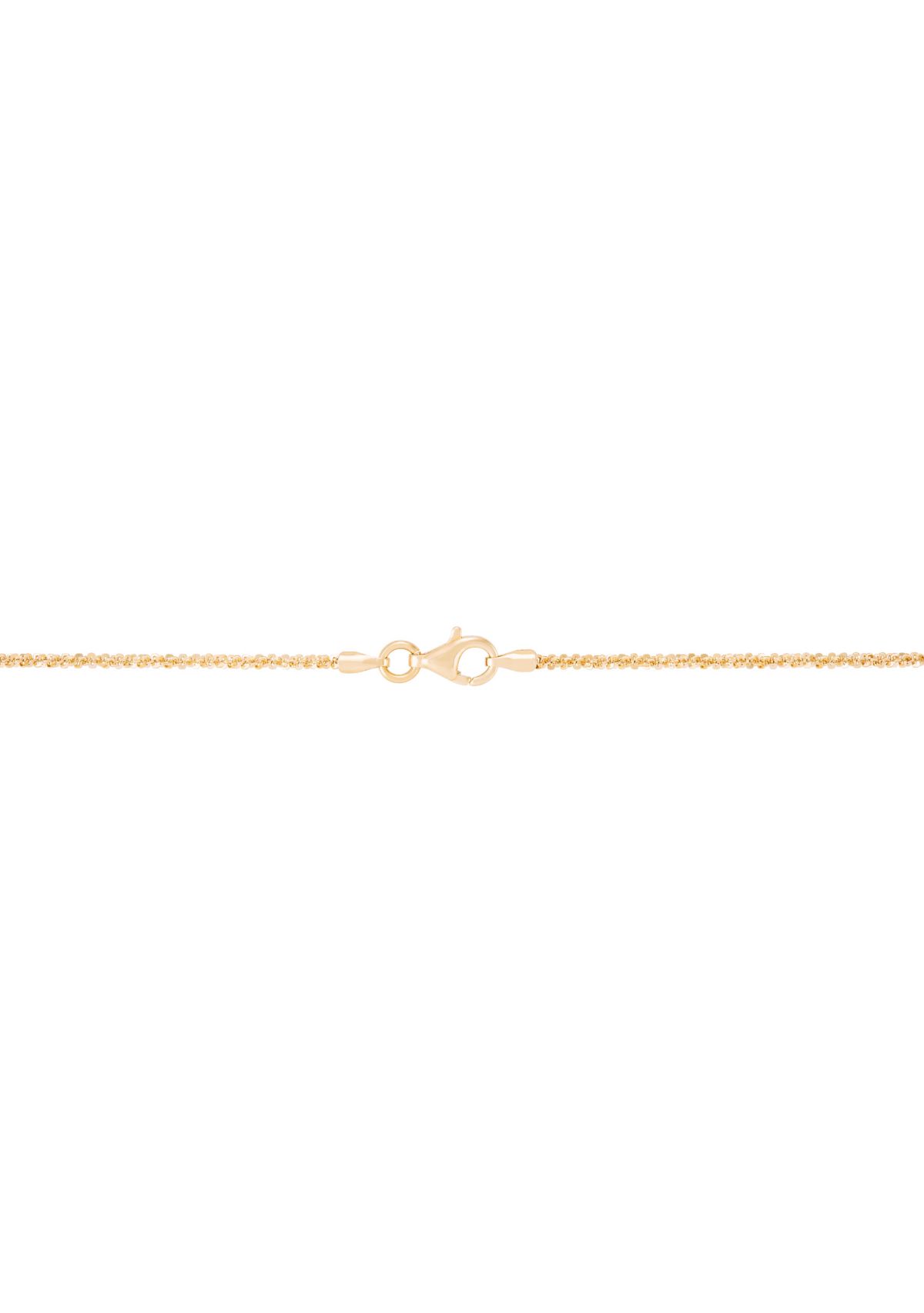 Belk & Co. Rock Chain Necklace in Gold Over Sterling Silver | Belk
