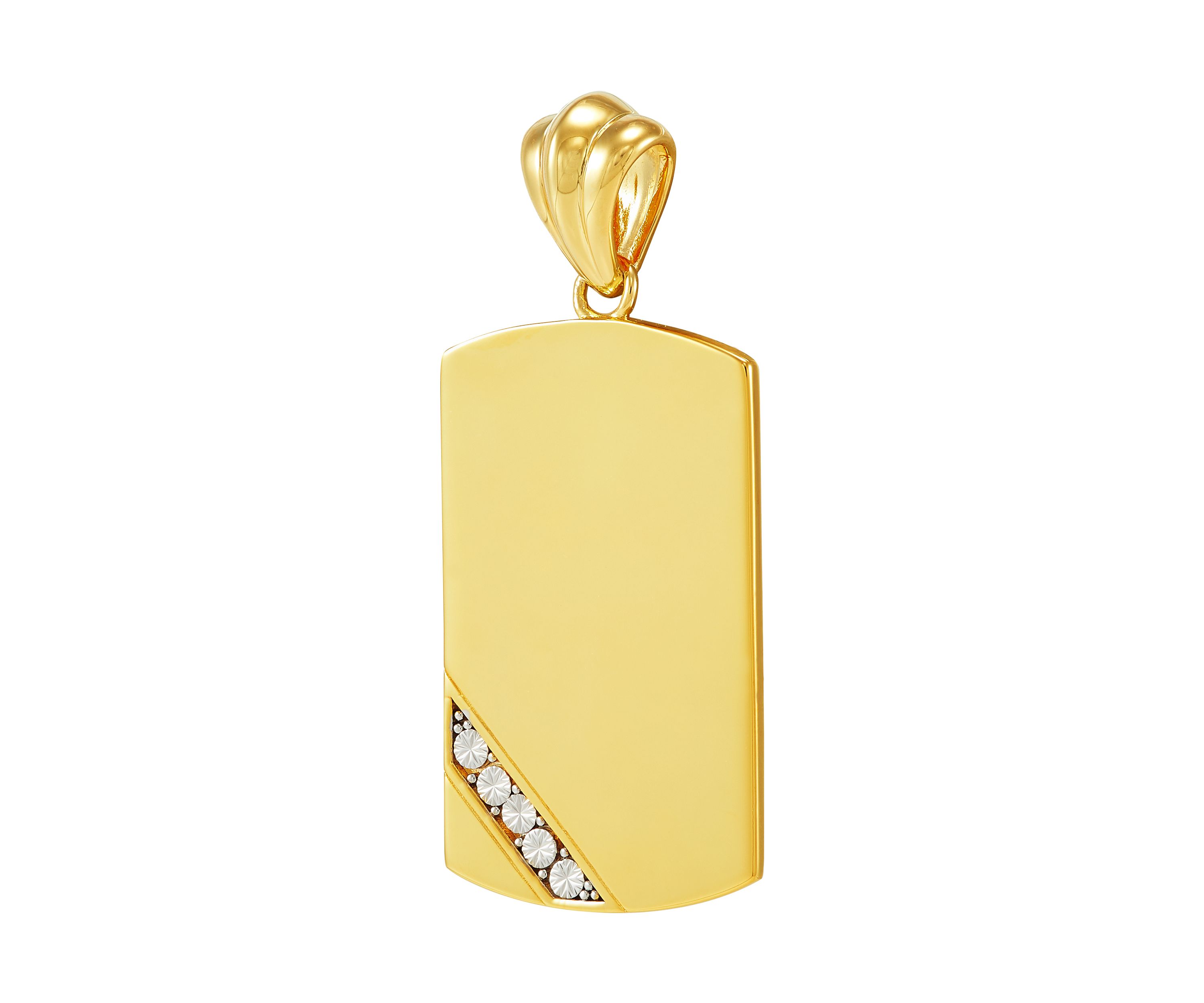 Belk & Co. Dog Tag Pendant with Miracle Plates in Sterling Silver | Belk