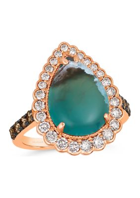 Le Vian® 7/8 ct. Diamond Aquaprase Pear Ring in 14K Rose Gold | belk