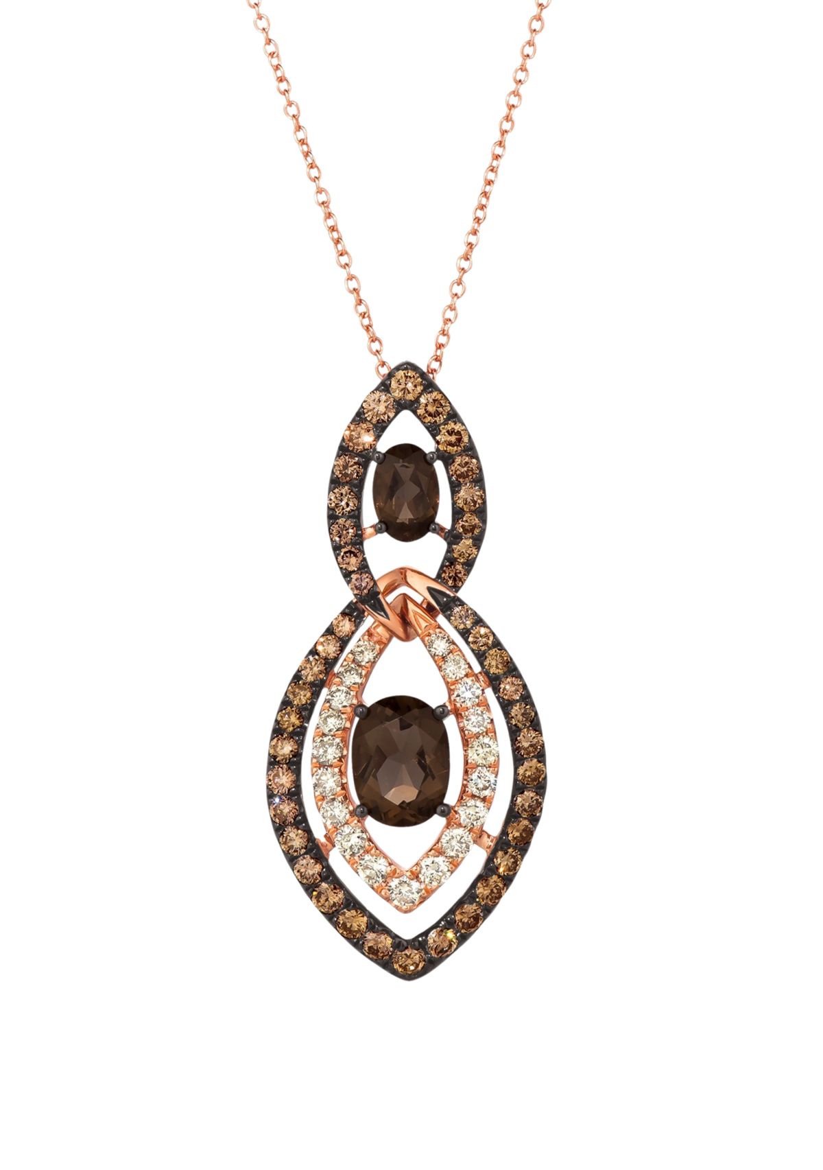 Le Vian® 1 ct. t.w. Smokey Quartz®, 7/8 ct. t.w. Chocolate Diamonds®, 3 ...