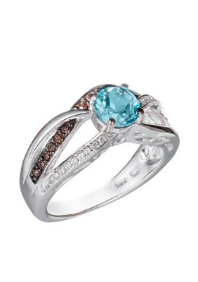Le Vian® 5 ct. t.w. Peacock Aquaprase™ and 1/5 ct. t.w. Vanilla Topaz ...