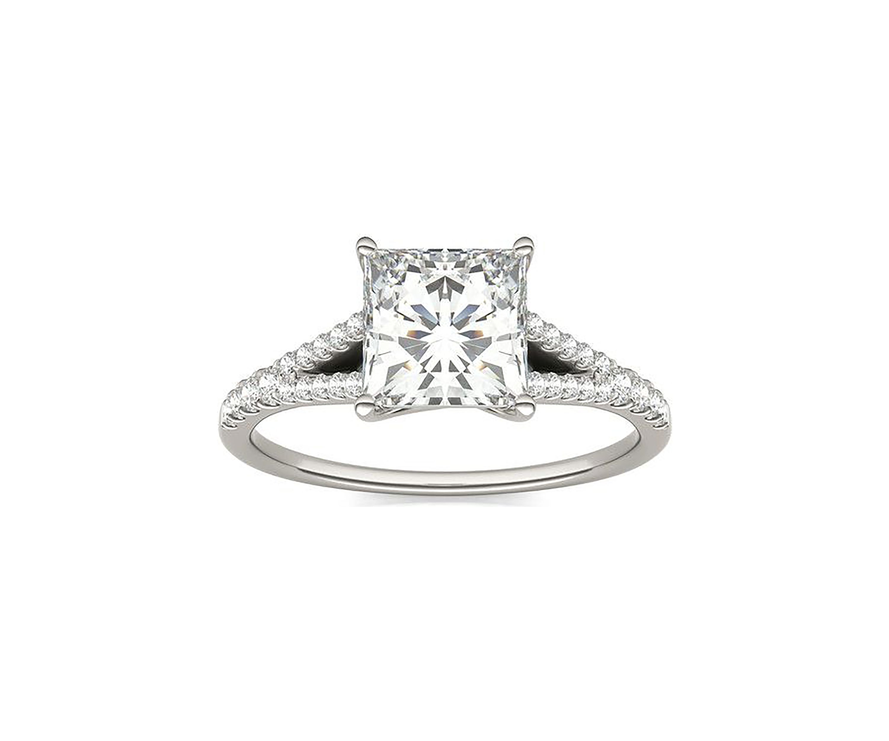 Charles & Colvard Charles & Colvard 1.71 ct. t.w. Lab Created Princess ...
