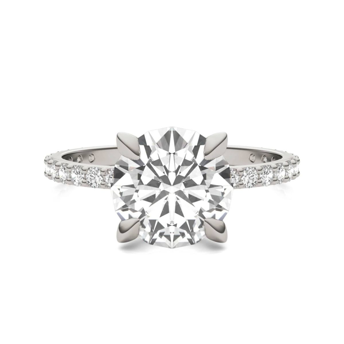 Charles & Colvard 2.62 ct. tw. Lab Created Moissanite Round Engagement ...