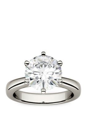 Charles & Colvard 2 ct. t.w. Lab Created Moissanite Three Stone Ring in ...