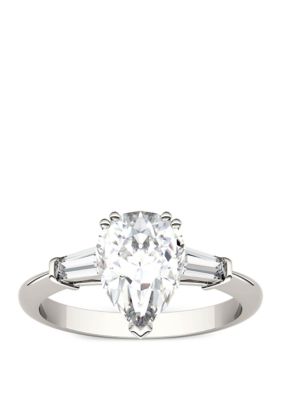 Charles & Colvard 3 ct. t.w. Lab Created Moissanite Three Stone Ring in ...