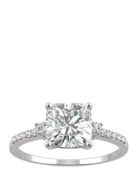 Charles & Colvard 2 ct. t.w. Lab Created Moissanite Three Stone Ring in ...