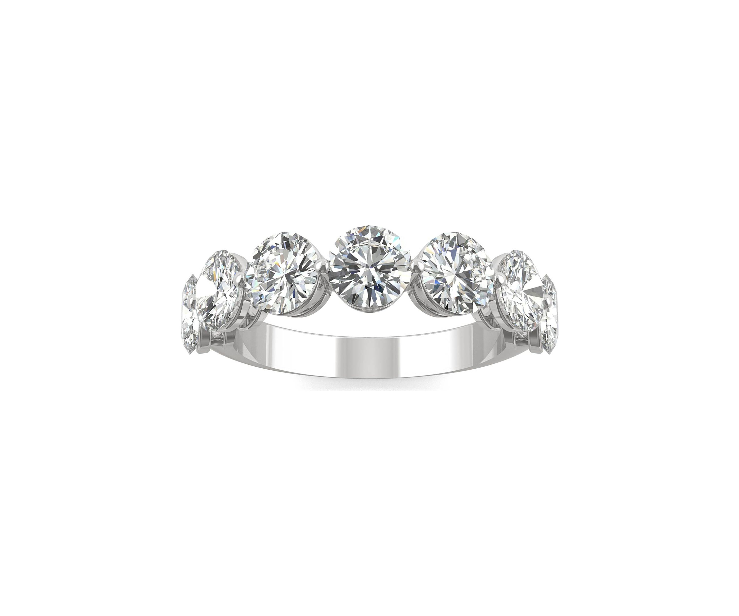 Charles & Colvard 12 ct. t.w. Lab Created Moissanite Seven Stone Band ...