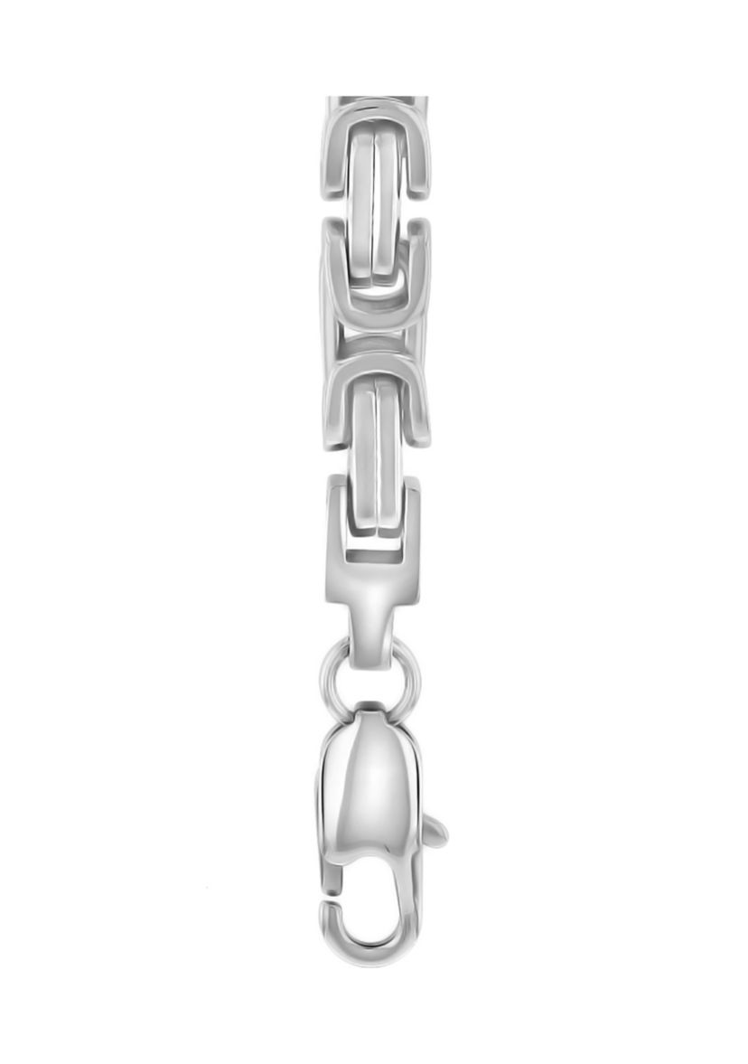 Belk & Co. Byzantine Link Chain Necklace in Stainless Steel | Belk