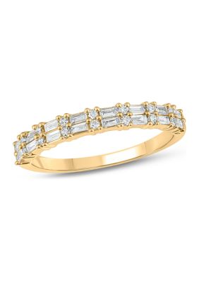 Belk & Co. 1/4 ct. t.w. Diamond Anniversary Band Ring in 14K Yellow ...