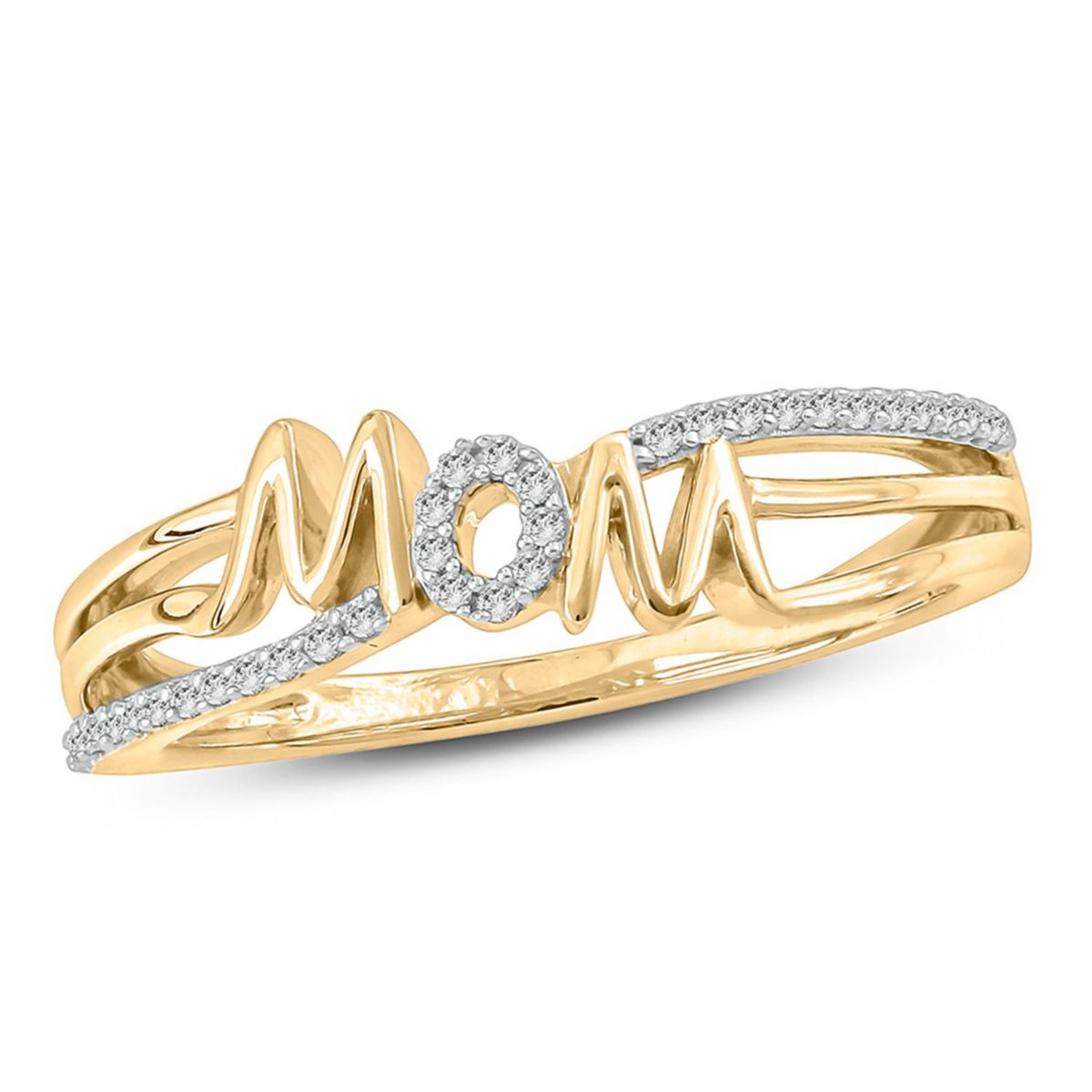 Belk & Co. 1/10 ct. t.w. Diamond Mom Ring In 10K Gold | Belk