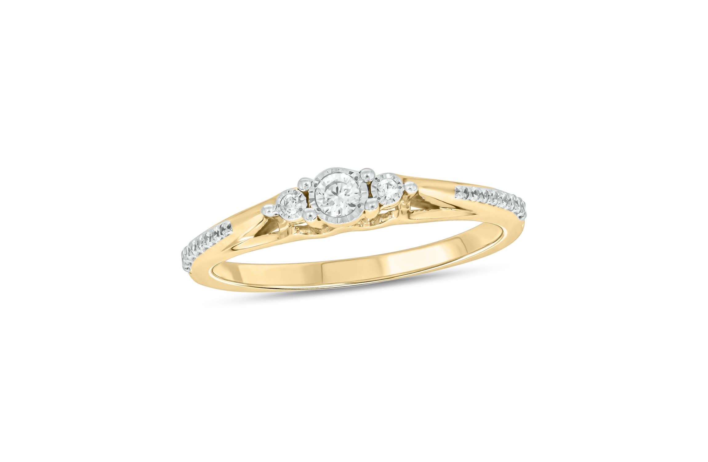 Belk & Co. 1/6 carat, Diamond Tikli Fashion Ring in 14K Yellow Gold | Belk