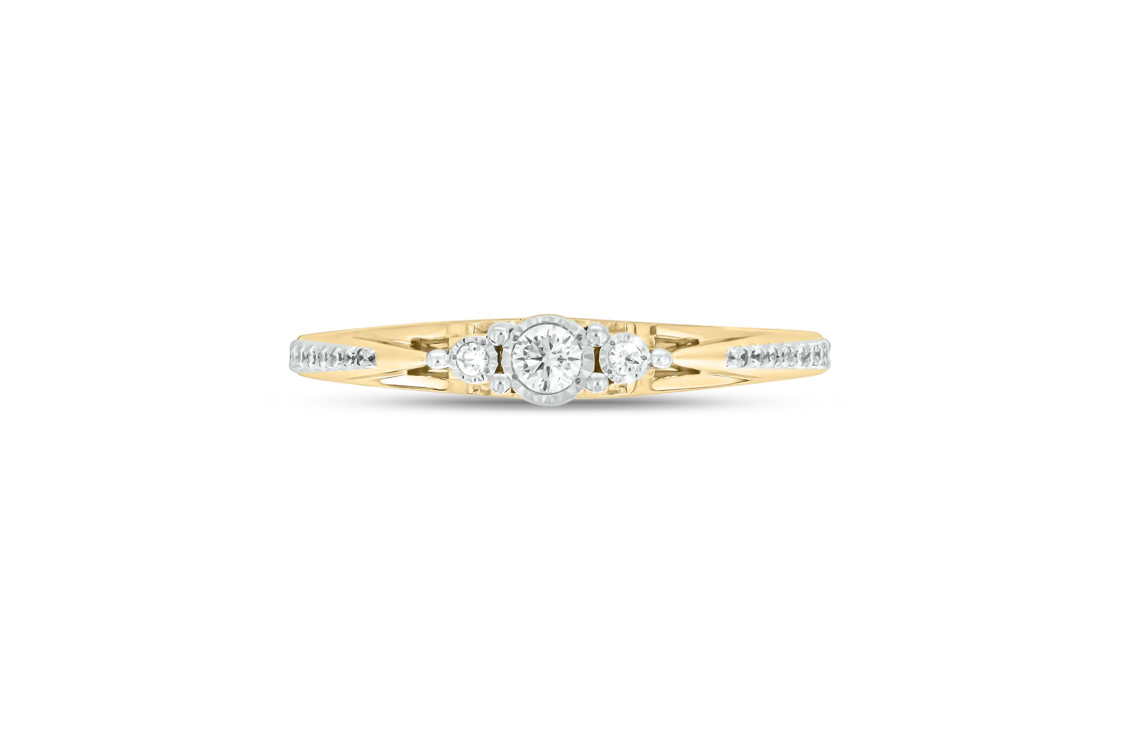 Belk & Co. 1/6 carat, Diamond Tikli Fashion Ring in 14K Yellow Gold | Belk