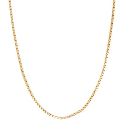 Forever New 14K Gold Plated Sterling Silver Box Chain 20-Inch Necklace ...