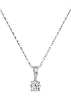 Atit Diamond 1/4 ct. t.w. Solid Bale Diamond Pendant Necklace in 14K ...