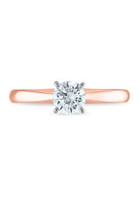 Atit Diamond 1/4 ct. t.w. Diamond Solitaire Ring Mounted in 14K Rose ...