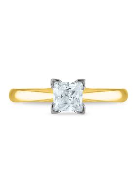 Atit Diamond 1/4 ct. t.w. Diamond Solitaire Ring Mounted in 14K Yellow ...