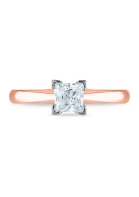 Atit Diamond 1/4 ct. t.w. Diamond Solitaire Ring Mounted in 14K Rose ...
