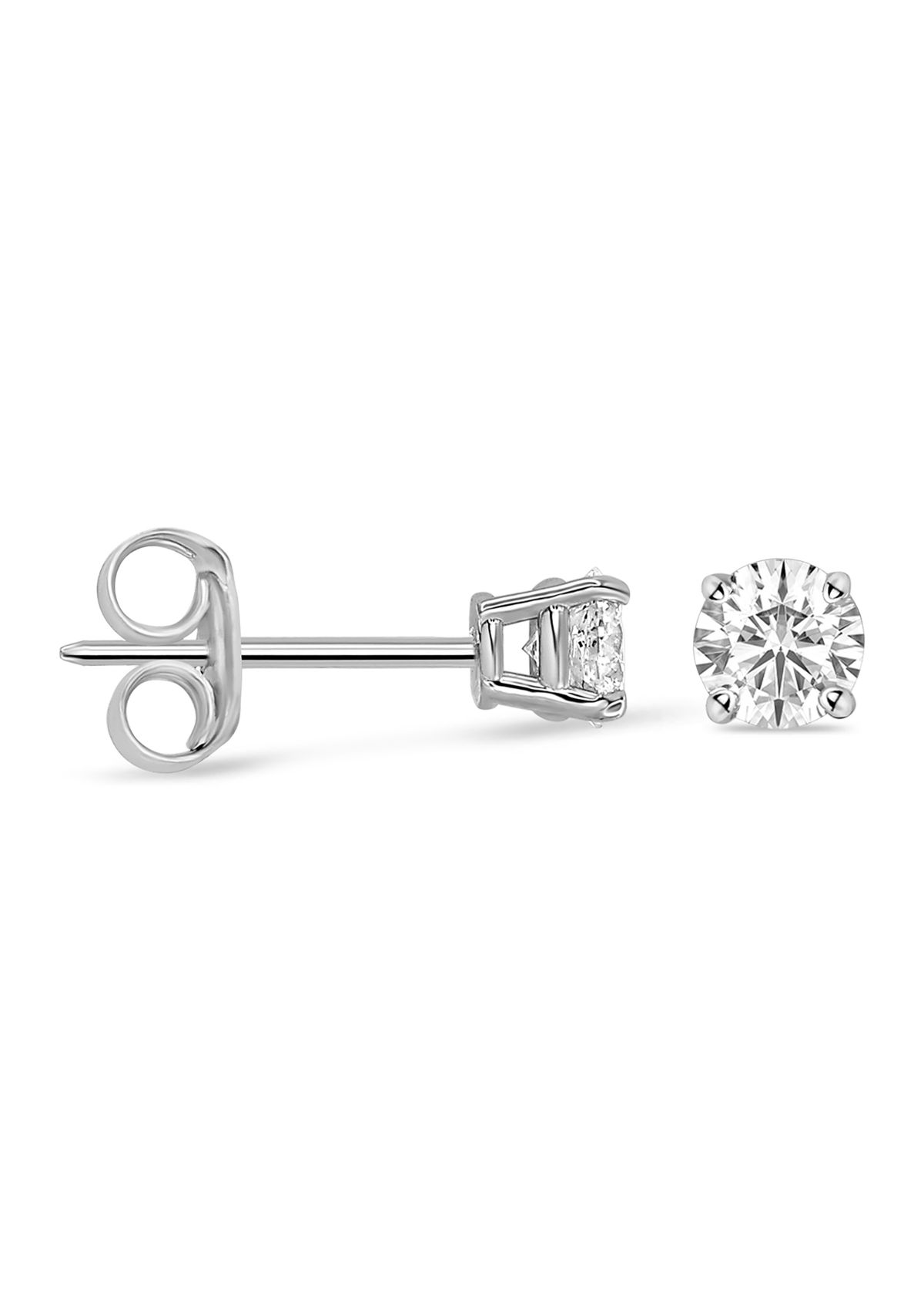 Atit Diamond 3/8 ct. t.w. Round Diamond Studs Set in 14K White Gold | Belk