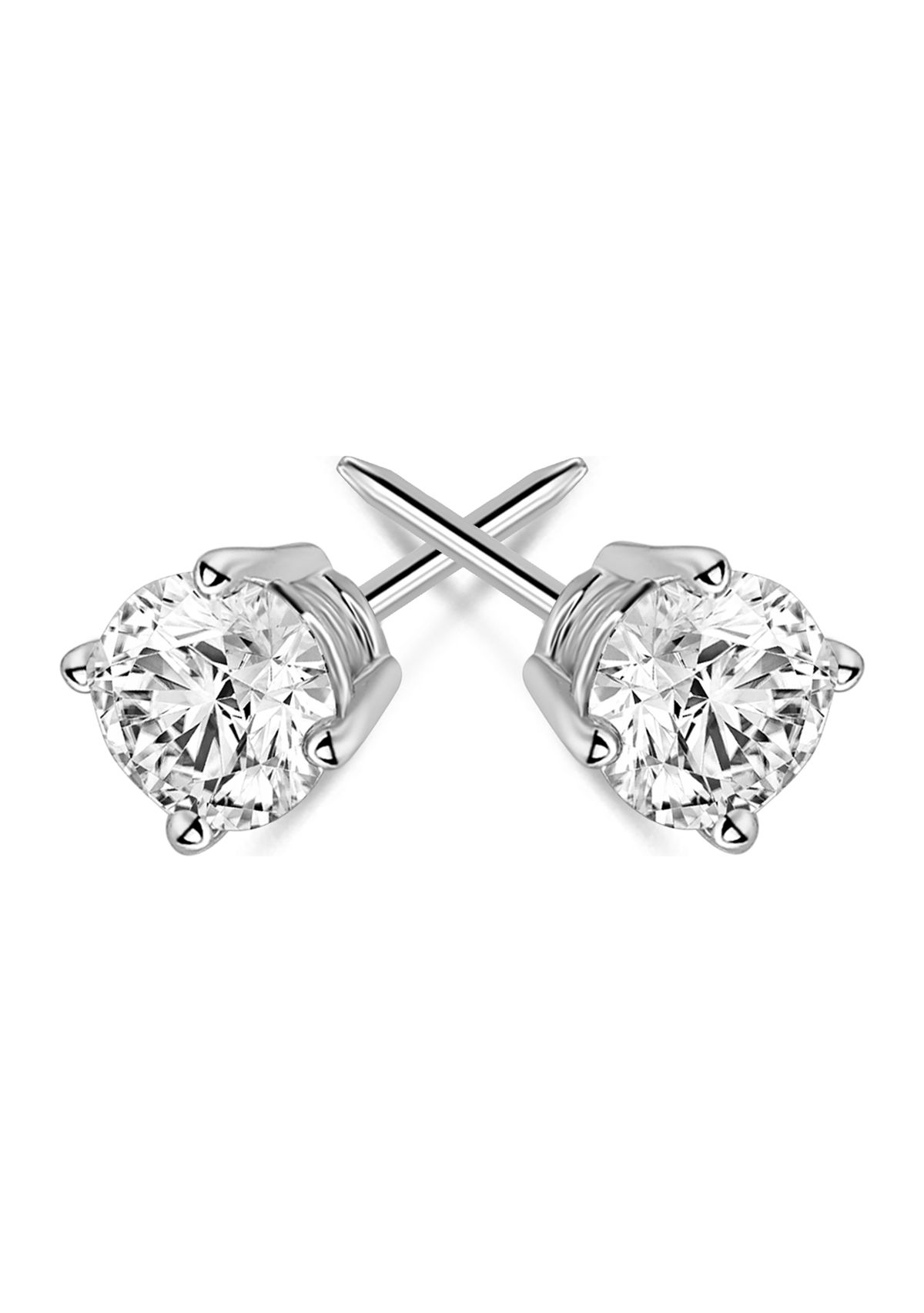 Atit Diamond 5/8 ct. t.w. Round Diamond Studs Set in 14K White Gold | Belk