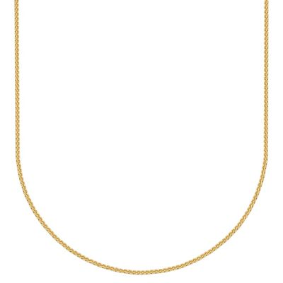 Aurealis 10k Yellow Gold Round Wheat Chain Necklace, Available in 16 ...
