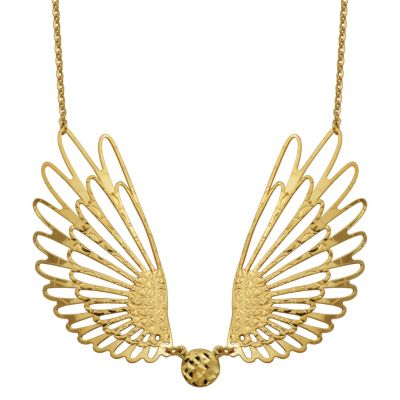 Aurealis 10k Yellow Gold Amulet Wing Necklace, 18" Chain + 1" Extension ...
