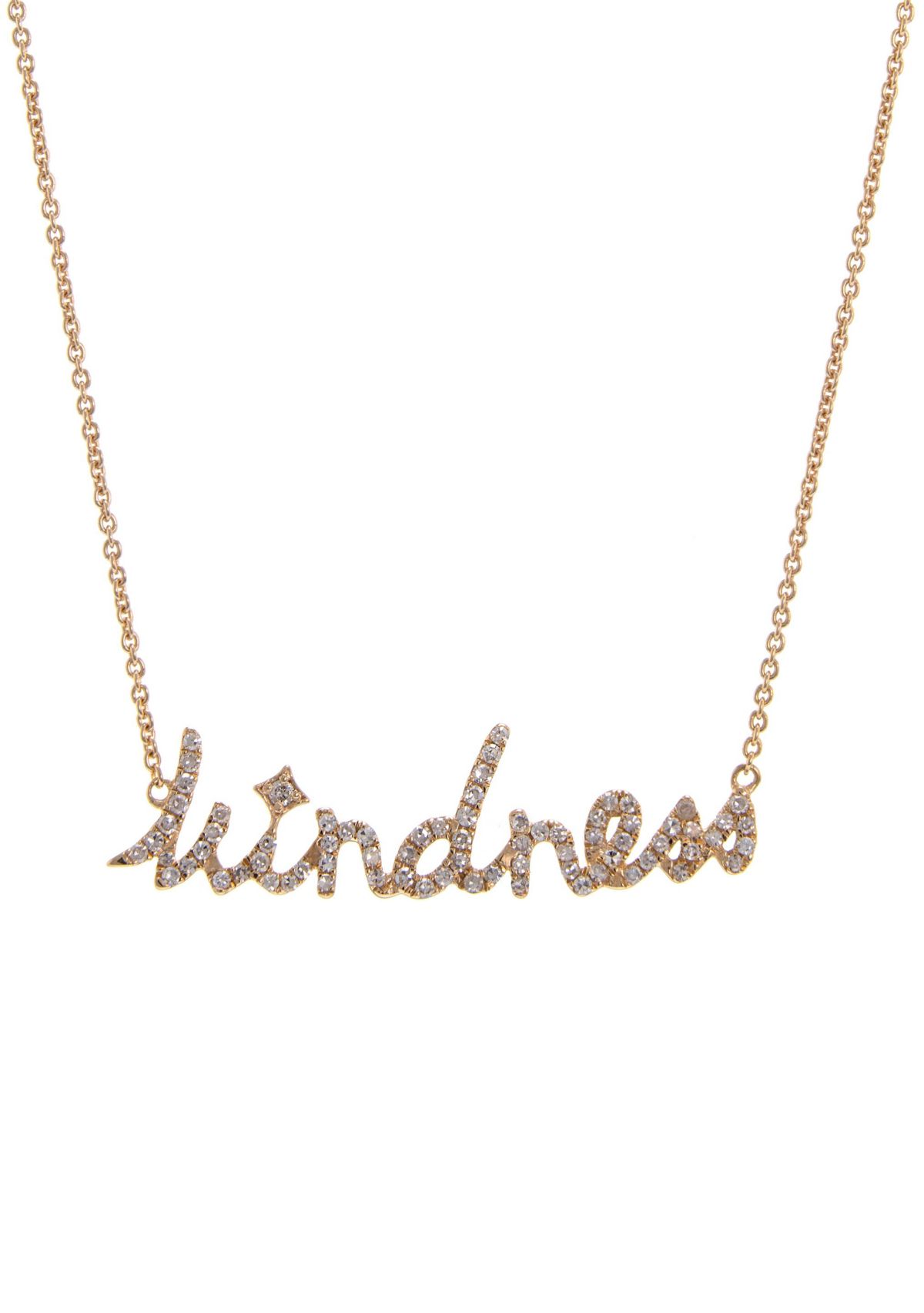 Belk & Co. 1/5 ct. t.w. Diamond "Kindness" Necklace in 14K Yellow Gold ...